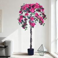 China Haihong New Products Artificial Bougainvillea Flower Tree 4ft 6ft Fake Potted Bougainvillea Artificial for Home Hotel Decor for sale