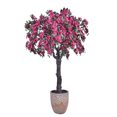 China Artificial Plants Nearly Natural Artificial Bougainvillea pink Flowers Christmas Holiday Decoration Tree for sale