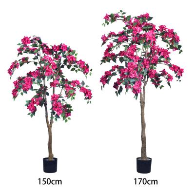 China Wholesale Home Decor PVC Artificial Bougainvillea FlowerTrees  Fabric Flower for Home Decoration for sale