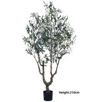 China artificial plant manufacturer Customizable Size Lifelike Artificial Silk Olive Tree for Hotel Lobby Decor for sale