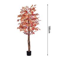 China Artificial Autumn Color Oak Tree 150cm 180cm 210cm | Seasonal Faux Oak for Interior Decor & Commercial Landscaping for sale