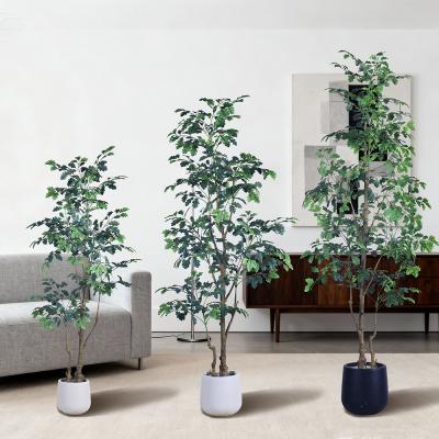 China Artificial Green Oak Tree 160cm 185cm 210cm | Lifelike Faux Oak for Indoor Office & Hotel Decor for sale