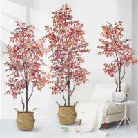 China Commercial Artificial Autumn Oak Tree | 160cm 185cm 210cm Fall Foliage Tree for Hotel & Restaurant Ambiance for sale