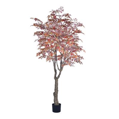 China Commercial Artificial Autumn Oak Tree 280cm | Large Fall Foliage Tree for Hotel & Restaurant Ambiance for sale