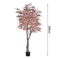 China Commercial Artificial Autumn Oak Tree 280cm | Large Fall Foliage Tree for Hotel & Restaurant Ambiance for sale