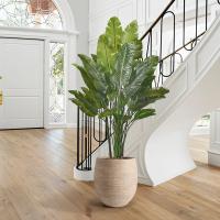 China Artificial Travelers Palm with Realistic  Leaf Edges 160cm 180cm | Lifelike Faux Bird of Paradise Plant for Decor for sale