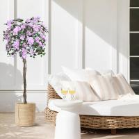 China Artificial Light Pink Bougainvillea Tree, 47/63/75 inch, UV Resistant Faux Plant for Outdoor & Indoor Decor, Wholesale Fake Flower Tree for sale