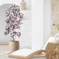 China Artificial Bougainvillea Tree with Flower in Plastic Pot for Front Porch Home Office Garden Party Decoration for sale