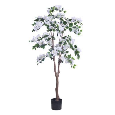 China China Manufacturer Bougainvillea Tree Artificial Plant With white Flower For Home Office Mall Decor for sale