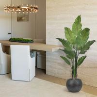 China Haihong New Arrival Indoor Artificial Plants Realistic Bird Of Paradise Artificial Plant Tropical Palm Decoration Salon For Home for sale