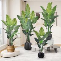China Bulk Buy Artificial Plants Realistic Traveler Palm Tree Indoor Plants Artificial Banana Palm for Home Living Room Decor for sale