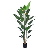 China Haihong Factory Wholesale Plastic Decorative Plants 4ft 6ft Bird of Paradise Artificial Plant for Home Cafe Shop Decoration for sale