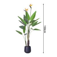 China haihong Artificial plant Silk Bird of Paradise Tropical Palm Tree Potted Plant for Decor for sale