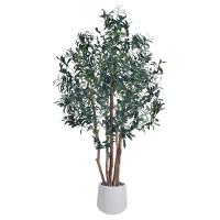 China Realistic Artificial Olive Tree with Natural Trunk - 5FT 6FT 7FT, UV Resistant for Luxury Home & Hotel Lobby Decor for sale