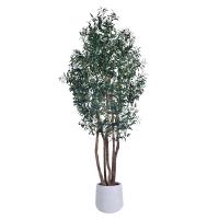 China Realistic Artificial Olive Tree with Natural Trunk - 5FT 6FT 7FT, UV Resistant for Luxury Home & Hotel Lobby Decor for sale