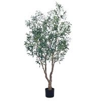 China Large Artificial Olive Tree with Real Wood Trunk - 7FT & 8FT Sizes for Hotel Lobby & Luxury Villa Entrance Decor for sale