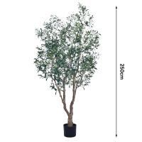 China Large Artificial Olive Tree with Real Wood Trunk - 7FT & 8FT Sizes for Hotel Lobby & Luxury Villa Entrance Decor for sale