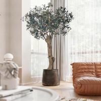 China Premium Lifelike Olive Tree Artificial Plant - Focal Point Sizes 6.6FT/8.2FT/9.2FT, Real Touch Foliage for Luxury Villa & Restaurant Interior Design for sale