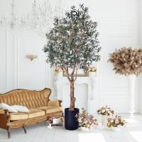 China Premium Lifelike Olive Tree Artificial Plant - Focal Point Sizes 6.6FT/8.2FT/9.2FT, Real Touch Foliage for Luxury Villa & Restaurant Interior Design for sale