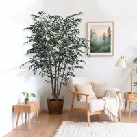 China Lifelike Artificial Mini Ficus Tree - Artistic Trunk in 7.5FT/9.2FT, Low Maintenance for Luxury Spa & Restaurant Interior Design for sale