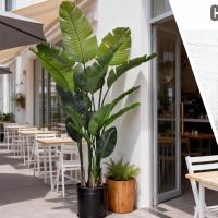 China High Quality Real Touch Leaves Artificial Plant Strelitzia Nicolai Fire Resistant Faux Bird of Paradise for Indoor and Outdoor for sale