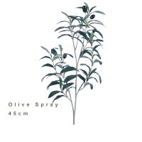 China High Quality Wholesale Silk Greenery Olive Tree Branches Decor Olive Faux Olive Spray For Home Party for sale