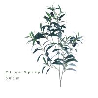 China High Quality Wholesale Silk Greenery Olive Tree Branches Decor Olive Faux Olive Spray For Home Party for sale