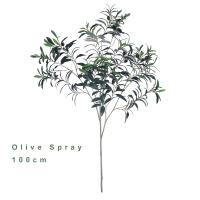 China High Quality Wholesale Silk Greenery Olive Tree Branches Decor Olive Faux Olive Spray For Home Party for sale