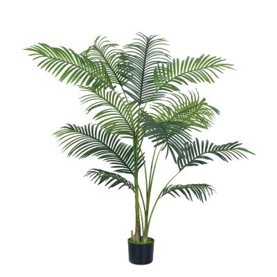 China wholesale 150cm Artificial Tropical Palm Hawaii Palm Plant Potted Faux Green Plants For Indoor Decoration for sale