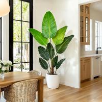 China Wholesale Artificial Plants Simulation Traveler's Banana Tree with Natural Palm Fiber Bark | Factory Direct Faux Tropical Greenery for Commercial Landscape for sale