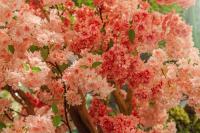 China Artificial Cherry Blossom Tree Real Wood Trunk Silk Sakura Flower Tree for Wedding Decoration Indoor Outdoor for sale