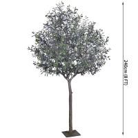 China 2.4m All-Plastic Artificial Olive Tree — Lifelike Faux Olive Tree for Home, Hotel & Commercial Spaces for sale