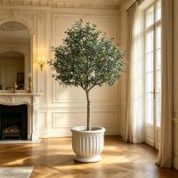 China 2.4m All-Plastic Artificial Olive Tree — Lifelike Faux Olive Tree for Home, Hotel & Commercial Spaces for sale