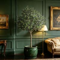 China 2.4m All-Plastic Artificial Olive Tree — Lifelike Faux Olive Tree for Home, Hotel & Commercial Spaces for sale