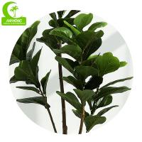 China Artificial Ficus Pandurata Hance Green Bonsai Decorative Artificial Green Plants Factory Cheap for sale