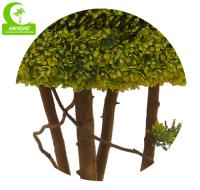 China Wiind Resistance 110cm Artificial Boxwood Tree , Fake Topiary Plants Round Shape for sale