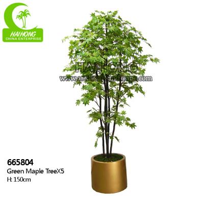 China 180cm Artificial Potted Floor Plants Green Maple Tree For Garden Landscpe Decoration for sale