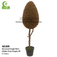 China Water Drop Shape 5ft Artificial Topiary Tree , Faux Topiary Balls In Pots for sale