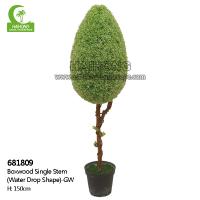 China Water Drop Shape 5ft Artificial Topiary Tree , Faux Topiary Balls In Pots for sale