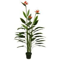 China Manufacturer Inexpensive Stunning Artificial Bird Of Paradise Green Plant Artificial Potted Plant for sale