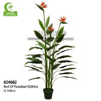 China Manufacturer Inexpensive Stunning Artificial Bird Of Paradise Green Plant Artificial Potted Plant for sale