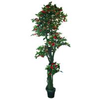 China Anti UV Plastic 7ft Artificial Palm Tree , Artificial Azalea Tree For Space Decor for sale