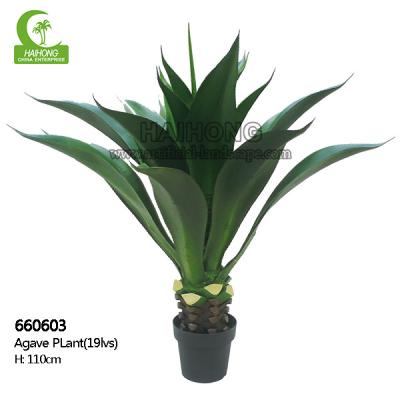 China Factory Customziable 110cm Artificial Agave Plant Green Plant For Decoration for sale