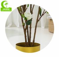 China 150cm Durable Artificial Ficus Tree . Artificial Camellia Tree With White Flower for sale