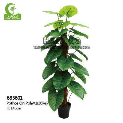 China High Quality Big Leaves Artificial Plant Artificial Pothos Tree For Indoor Decoration for sale