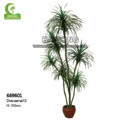 China Rain Resistant Handmade Artificial Dracaena Plant H350cm for sale