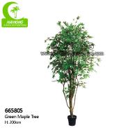 China Realistic Flame Retardant H200cm Artificial Maple Plant Good Looking for sale