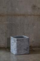 China 5inch Grey Square Plant Pots , Grey Square Plant Pots Indoor Outdoor for sale