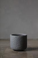 China 6inch Round Grey Plant Pots for sale