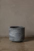 China 6inch Round Grey Plant Pots for sale